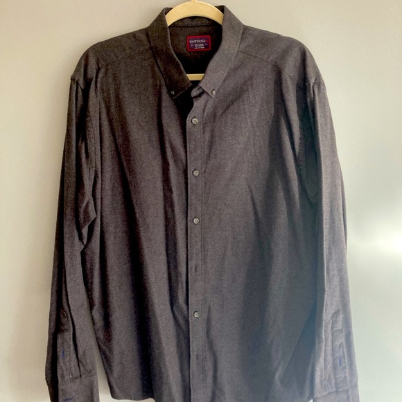 UNTUCKit | Shirts | Untuckit Hemsworth Flannel Shirt Deep Gray ...
